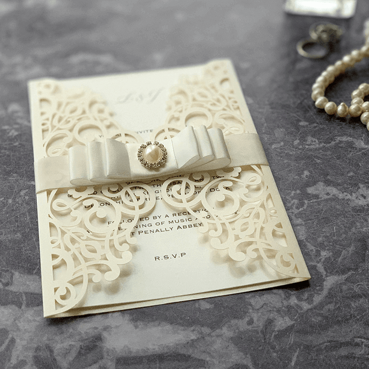 How To Make ..... Luxury Laser Cut Invitations With Triple Dior Bow ...