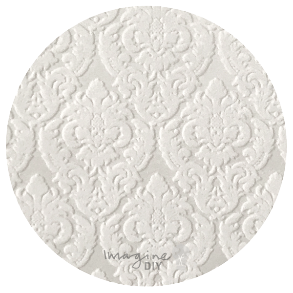 Renaissance Flocked Paper White | Flocked Paper For DIY | Imagine DIY