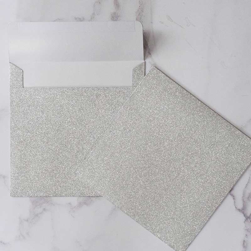 Silver Glitter Envelope - Envelope For DIY Wedding - Imagine DIY